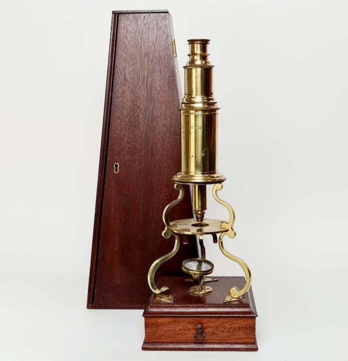 Brass Culpepper Microscope In Case | CURIOUS SCIENCE