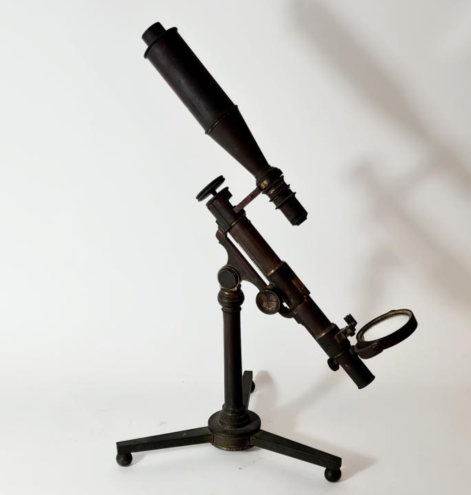 Tarnished Period Brass Microscope | CURIOUS SCIENCE