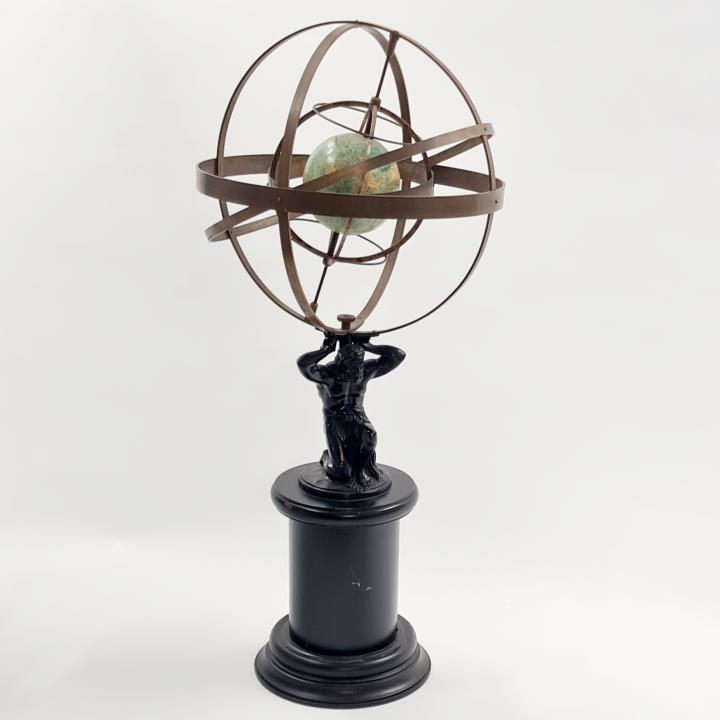 Brass Armillary Sohere With Kneeling Atlas Base | CURIOUS SCIENCE