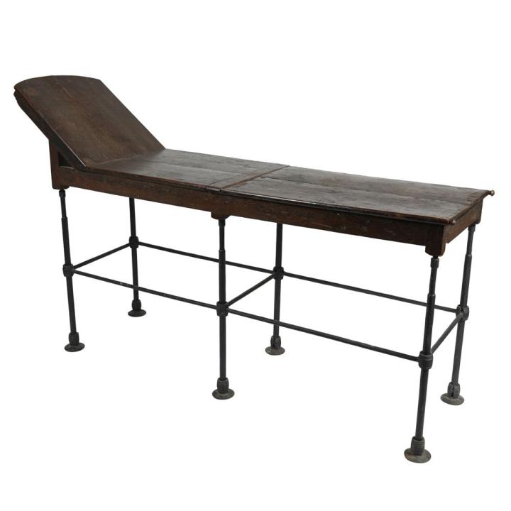 Wooden Operating Table - Metal Legs | CURIOUS SCIENCE