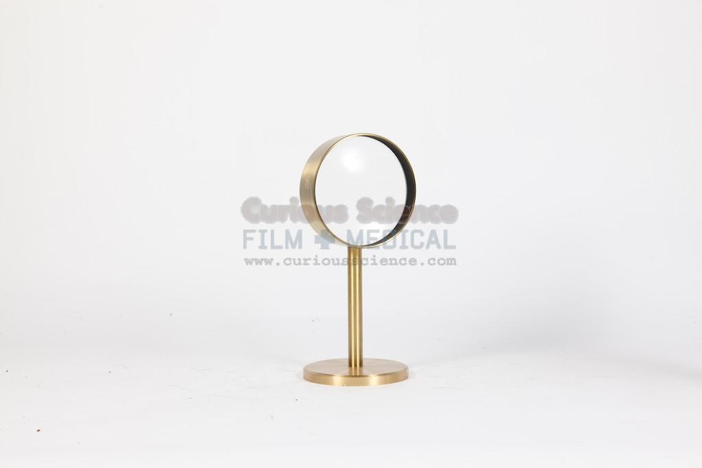 Magnifier on brass stand | CURIOUS SCIENCE