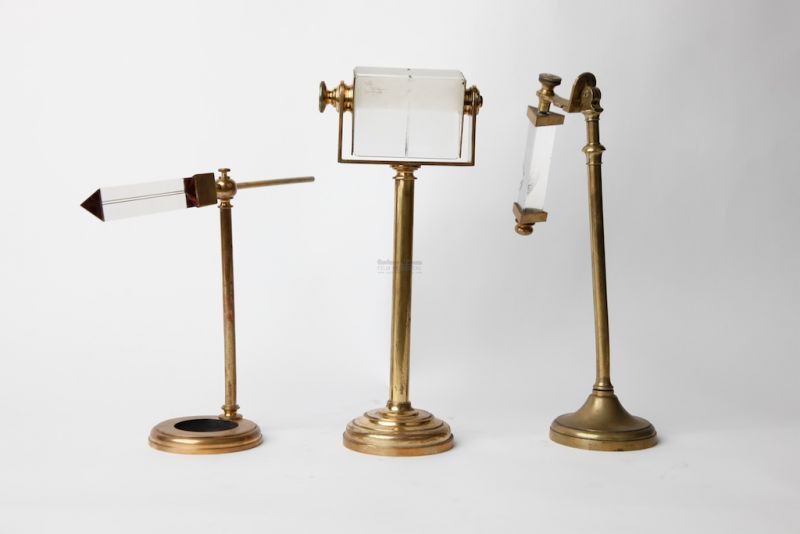 Prisms on brass stands | CURIOUS SCIENCE