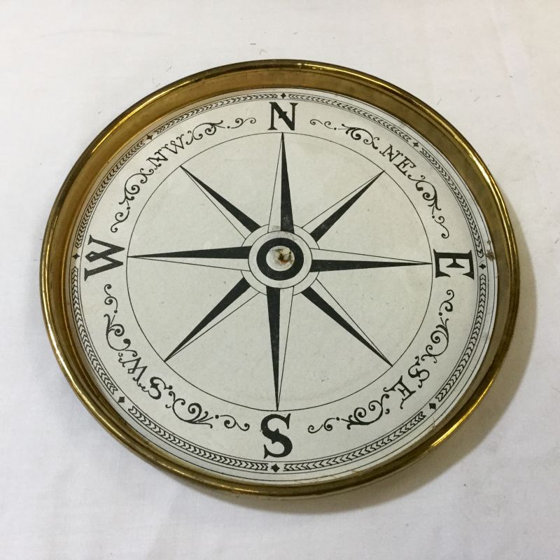 Paper compass rose in brass surround | CURIOUS SCIENCE
